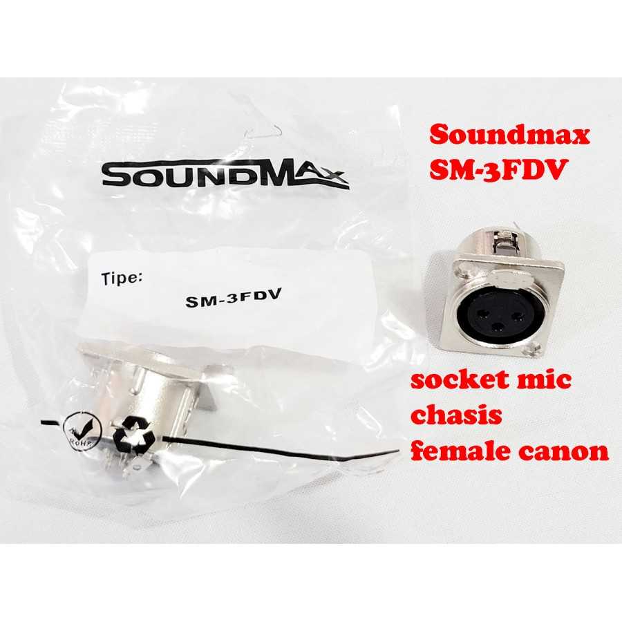 Jual soundmax sm-3fdv socket mic body chasis female canon xlr
