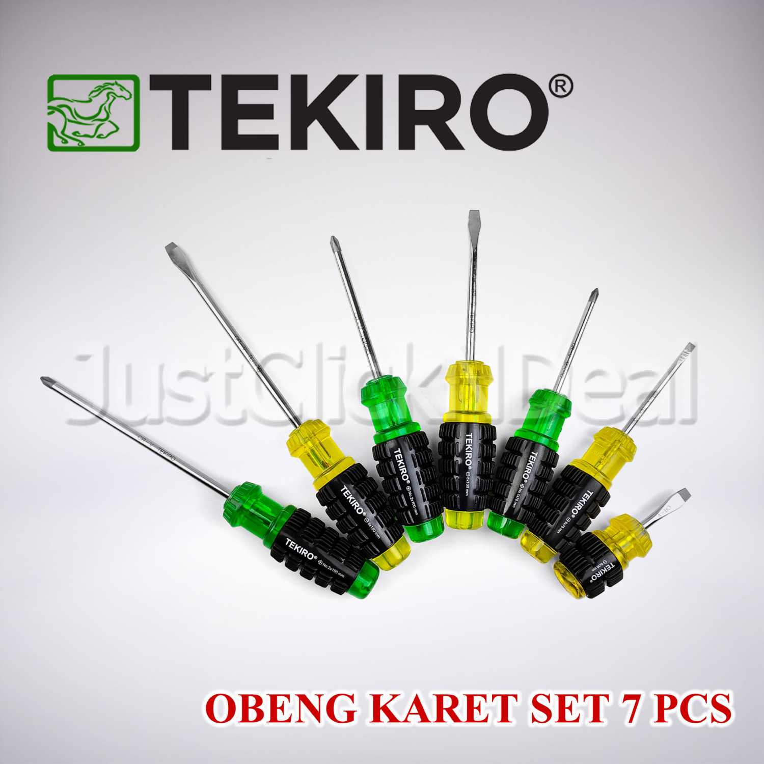 Jual Tekiro Obeng Karet Set 7 pcs Cushion Grip Screwdriver