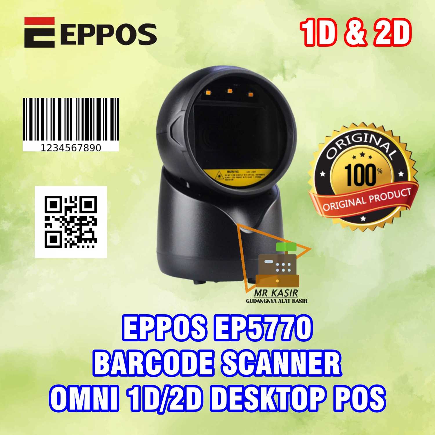 Jual EPPOS EP5770 BARCODE SCANNER OMNI 1D/2D DESKTOP POS | Jakmall.com