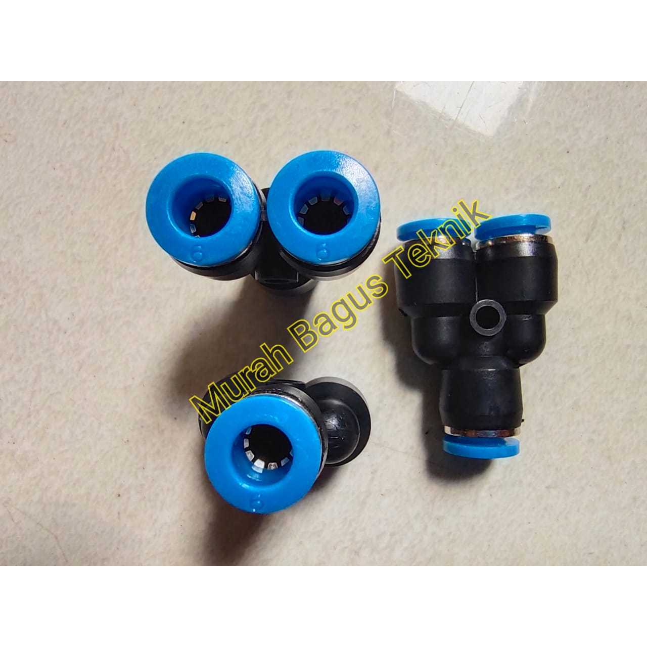 Jual Fitting Angin PY 6mm Fitting Pneumatic PY 6mm Y Union