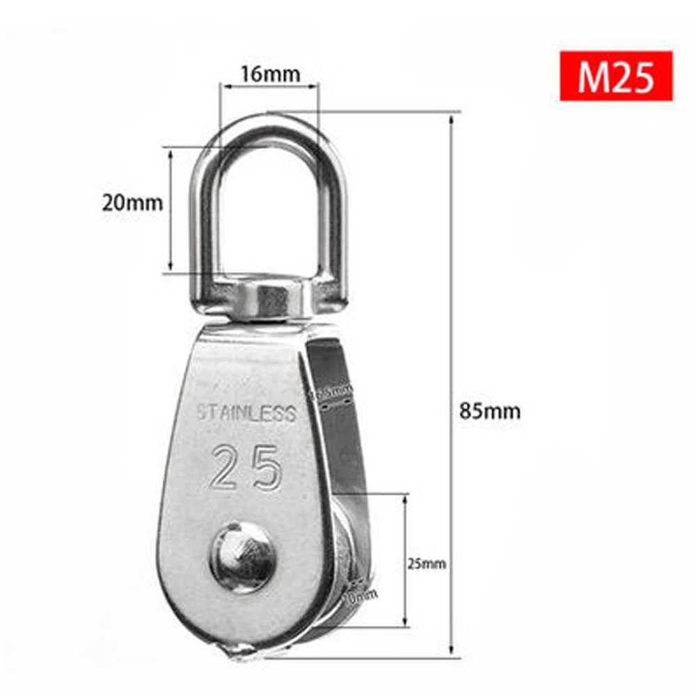 Jual Katrol Kerekan Mini Swivel Pulley Stainless Steel Single