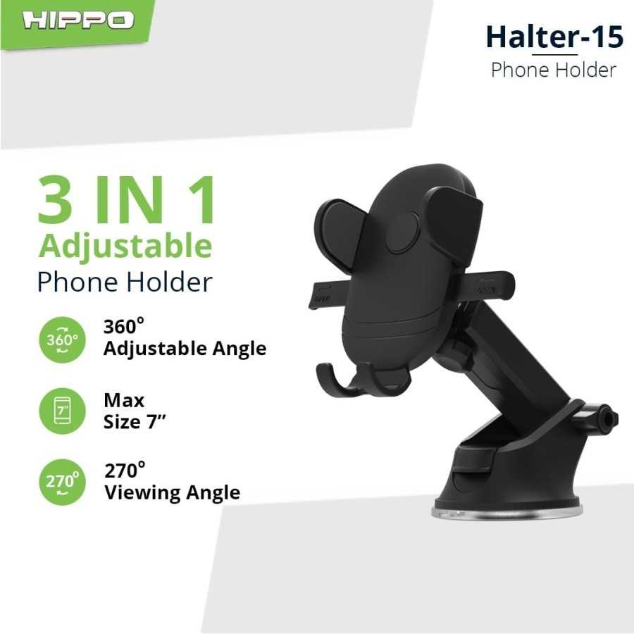 Jual Hippo Halter 15 Phone Holder 3 IN 1 Universal Car Holder