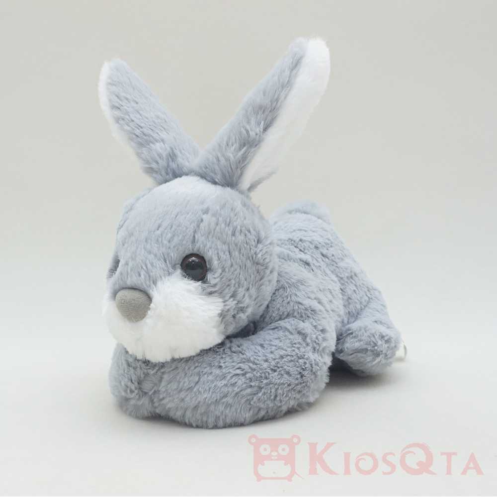 Jual boneka kelinci lucu cute bunny tiarap abu abu medium