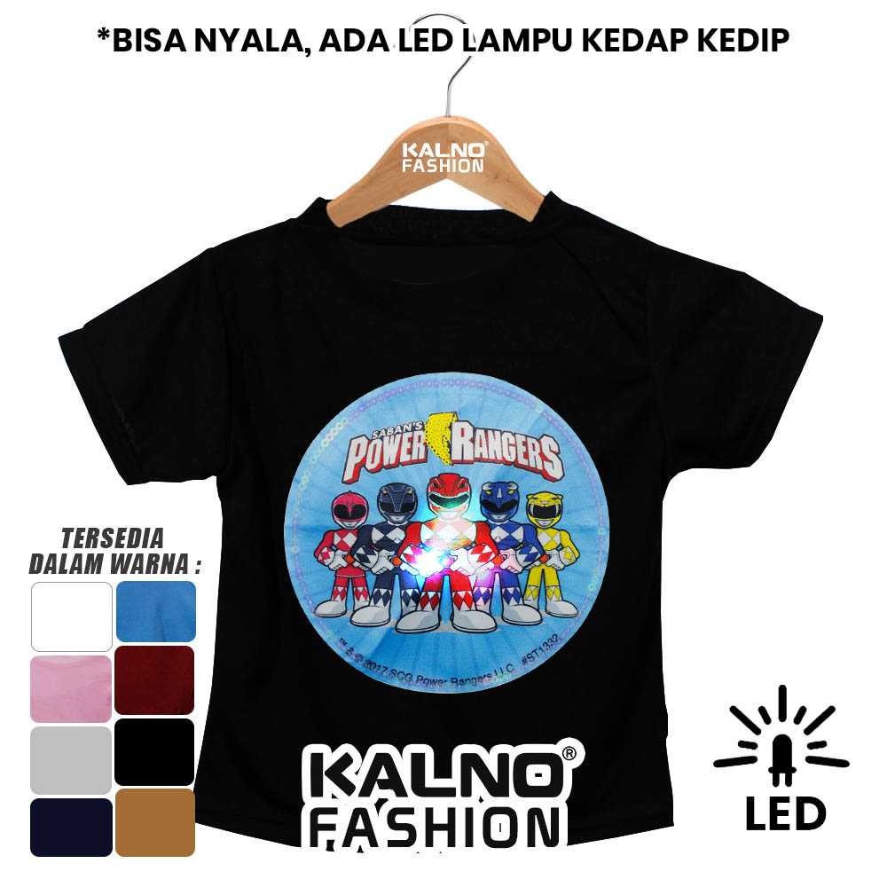 Jual Baju anak LED karakter power ranger 5 PR442 umur 1-7 th
