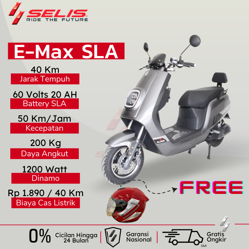 Jual Single Battery Lithium - Motor listrik Selis tipe E-Max