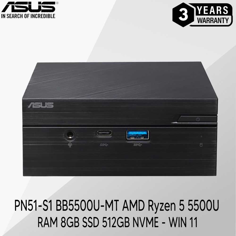 Jual Mini PC Asus PN51-S1 BB5500U-MT AMD Ryzen 5 5500 Ram 8GB