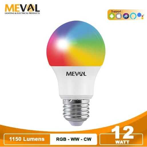 Jual Meval Lampu Wifi Smart Bulb LED 12W RGB+WW | Jakmall.com