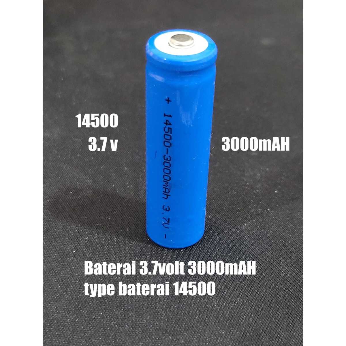 Jual Baterai cas Lithium Li-Ion type 14500 3000mAH / AA 3.7V