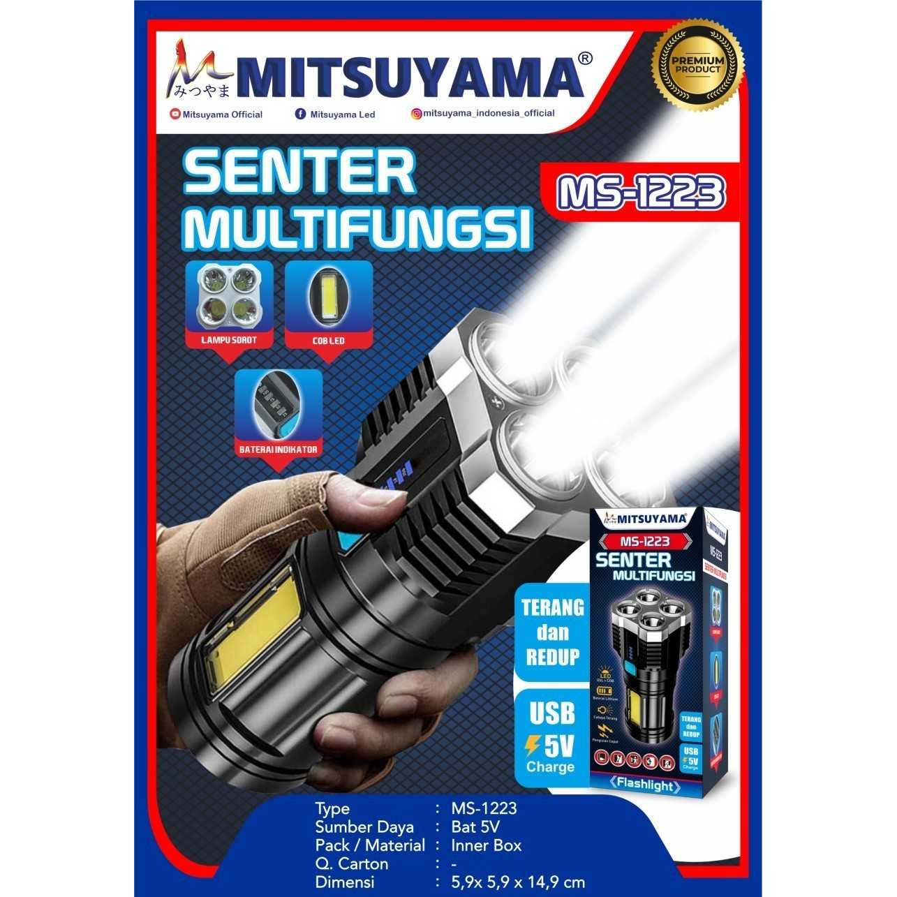 Jual Mitsuyama MS-1223 Senter Multifungsi Lampu Sorot Lampu