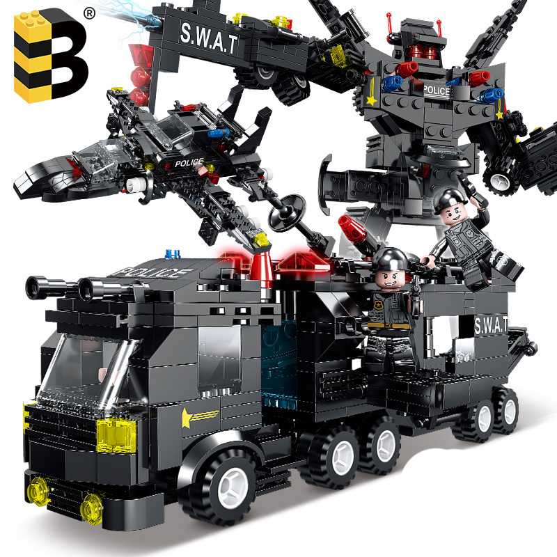 Jual LELE BROTHER Building Blocks Mobil Military Police Car 550