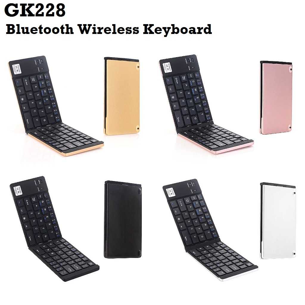 Jual GK228 Folding Bluetooth Wireless Keyboard - Keyboard Lipat
