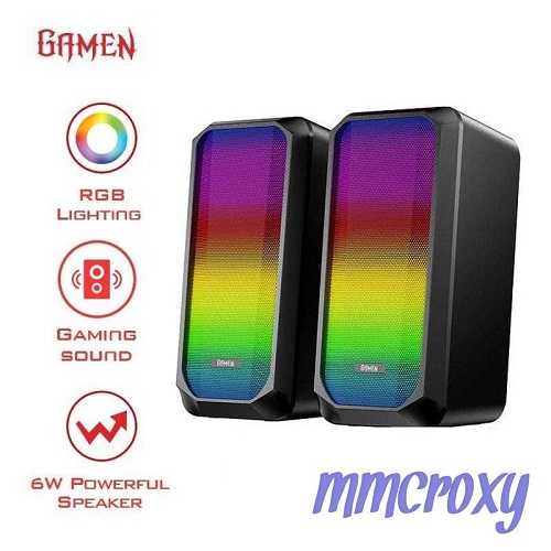 Jual Gamen GS6 Speaker Gaming Multimedia With RGB Rhythm Lights