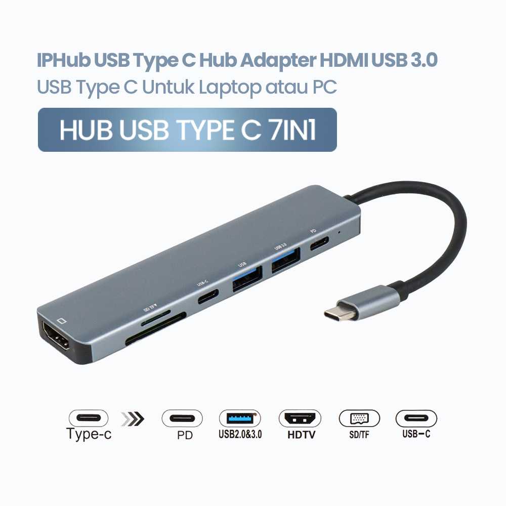 Jual IPHub USB Type C Hub Adaptor HDMI USB 3.0 USB Type C