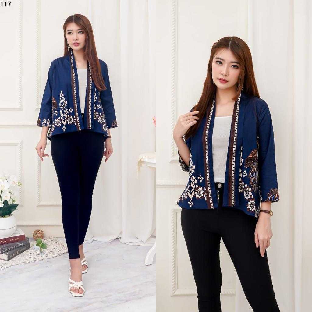 Jual Jamy Blazer Batik Wanita Outer Rompi Wanita Jumbo Luaran