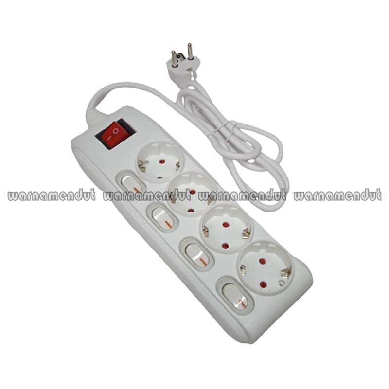 Jual Kenmaster stop kontak 4LB F1-44 switch colokan sambung