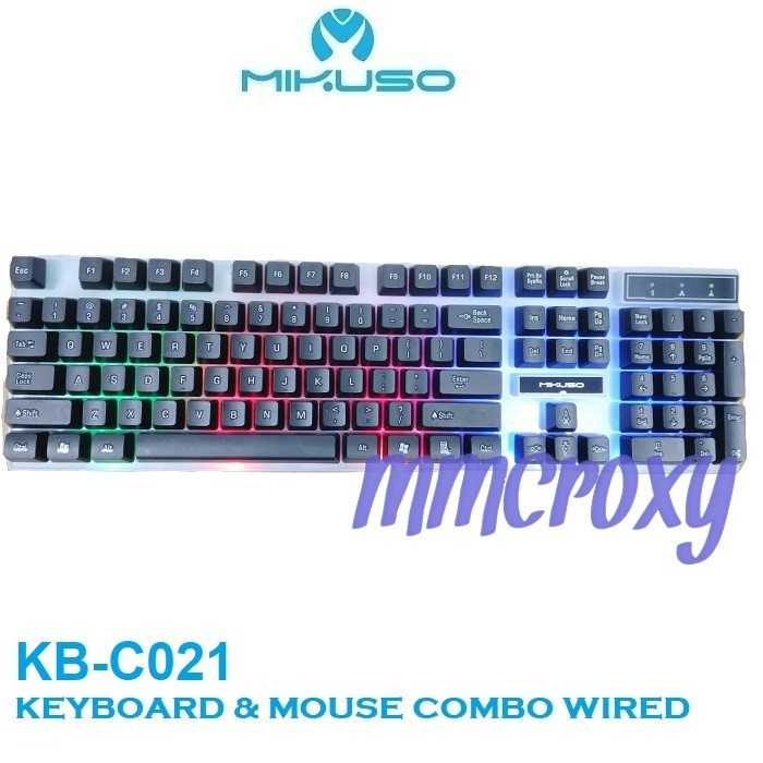 Jual Mikuso KB-C021 Keyboard & Mouse USB Combo Keyboard Gaming