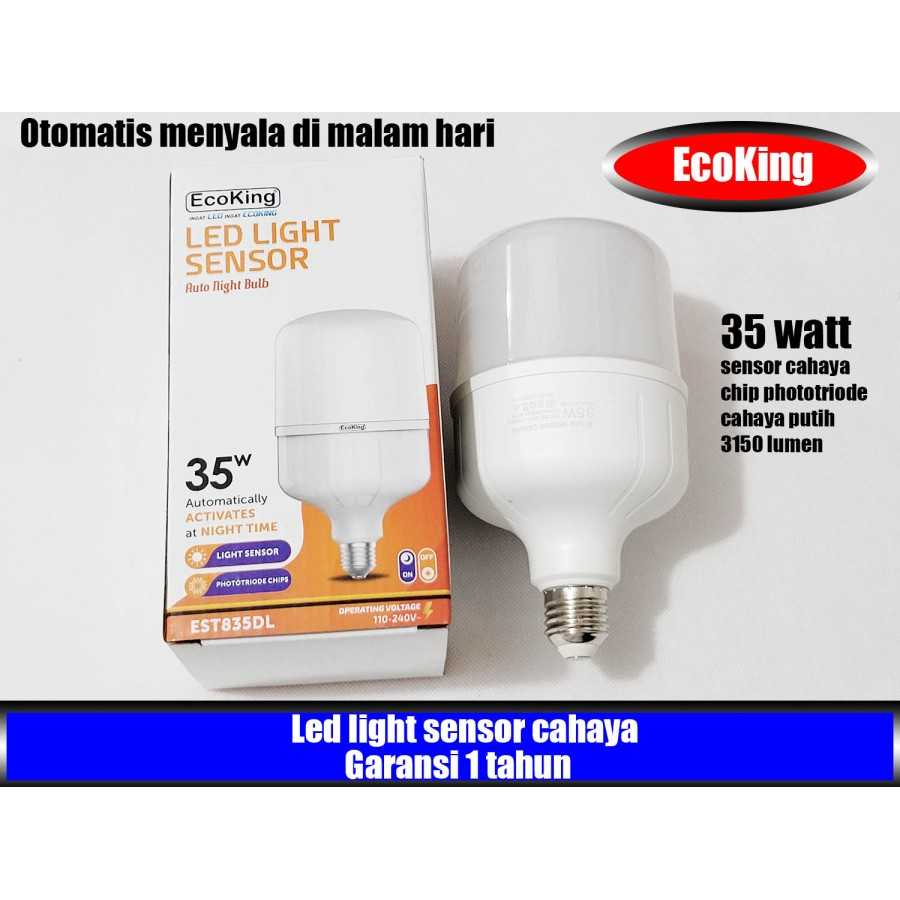 Jual ECOKING 35w Lampu bohlam LED Sensor Cahaya 35watt EST-835DL