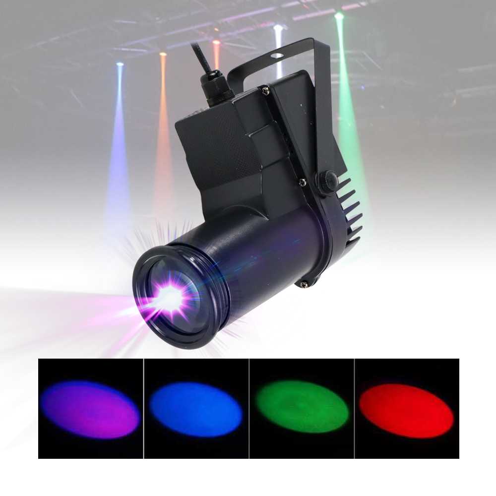 Jual PINSPOT Lampu Sorot LED Spotlight Stage Party RGB EU Plug