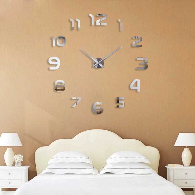 Jual TaffHOME Jam Dinding Besar DIY Giant Wall Clock 80-130cm