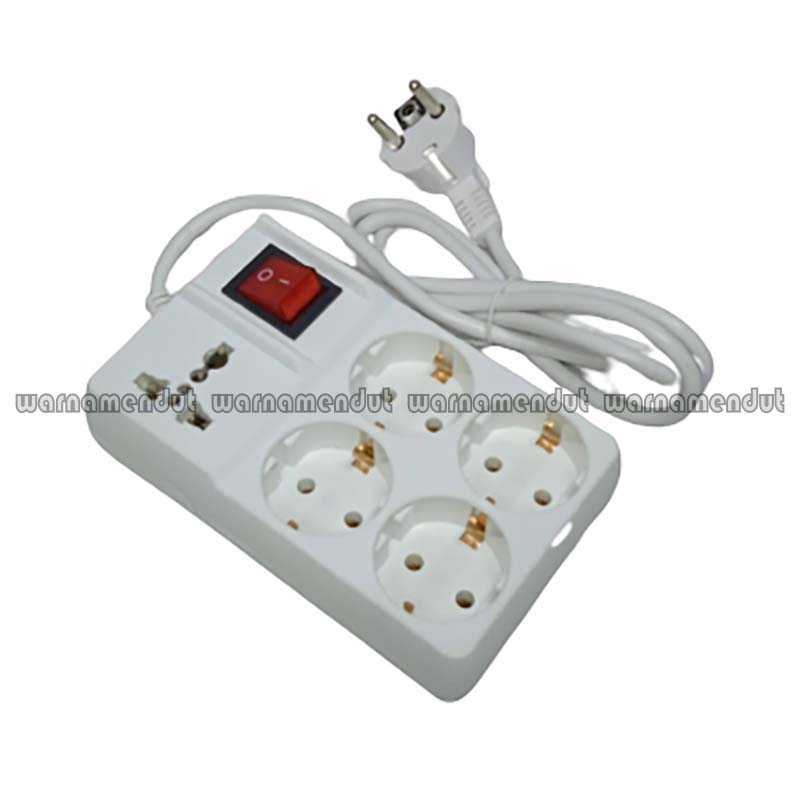 Jual Kenmaster stop kontak F9 colokan 4 lubang shocket dg 1