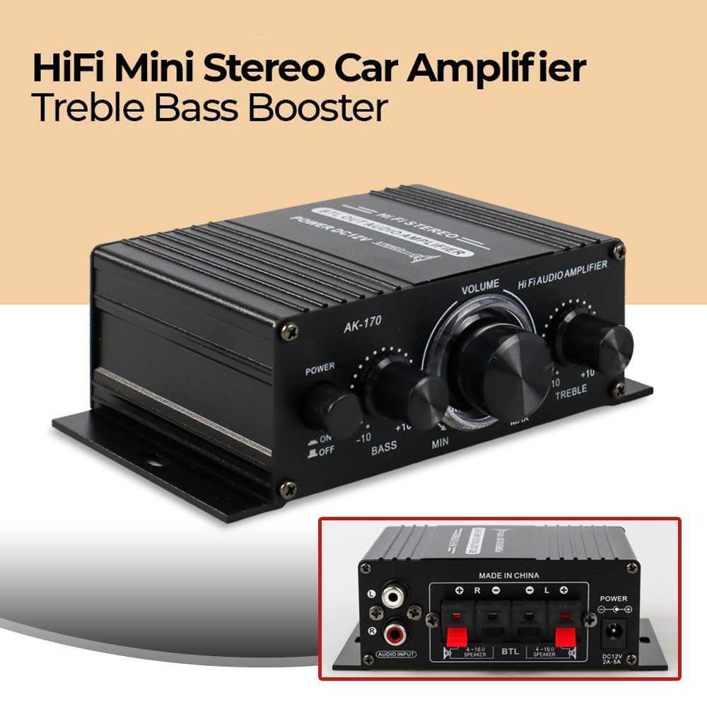 Jual Lepy Hi-Fi Mini Stereo Car Amplifier Treble Bass Booster