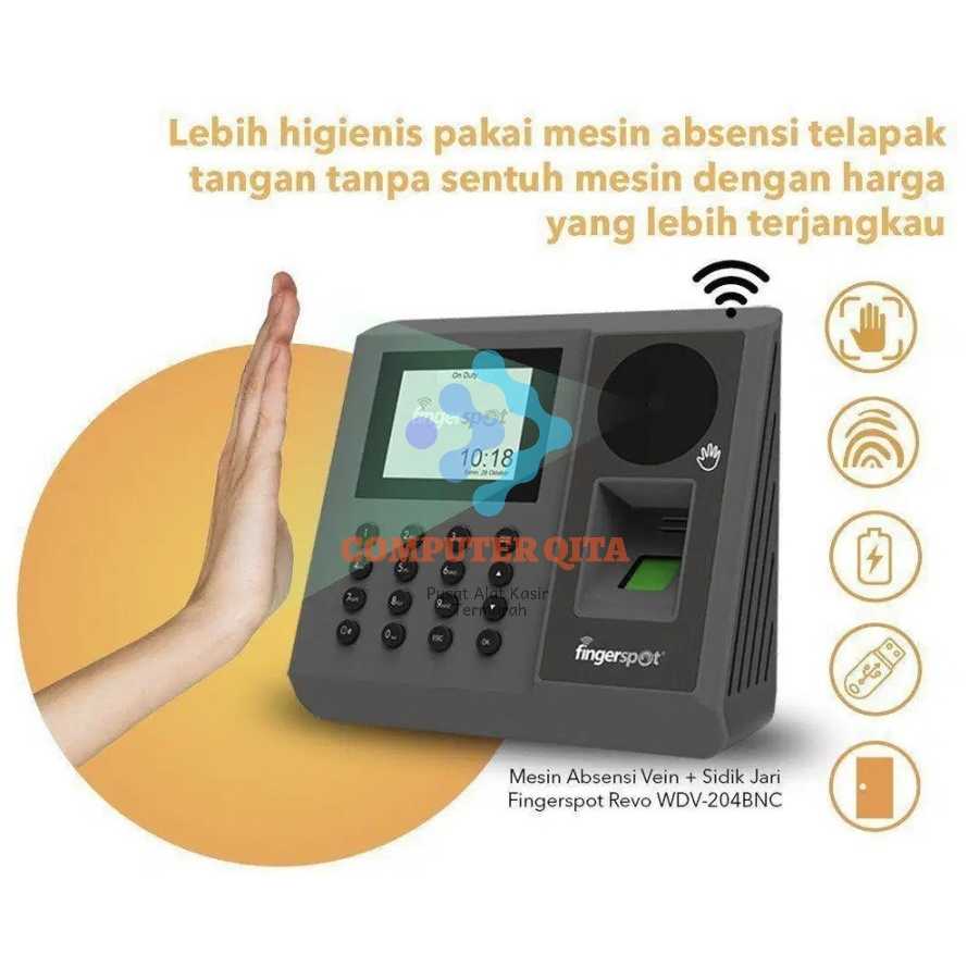 Jual MESIN ABSENSI SIDIK JARI DAN TELAPAK TANGAN REVO 204BNC