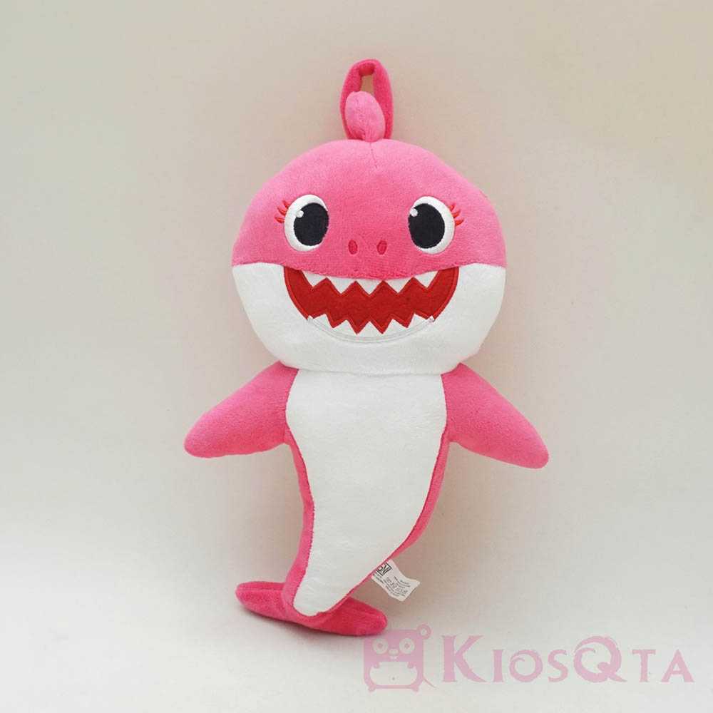 Jual boneka mommy shark hiu pink berdiri medium OKT | Jakmall.com