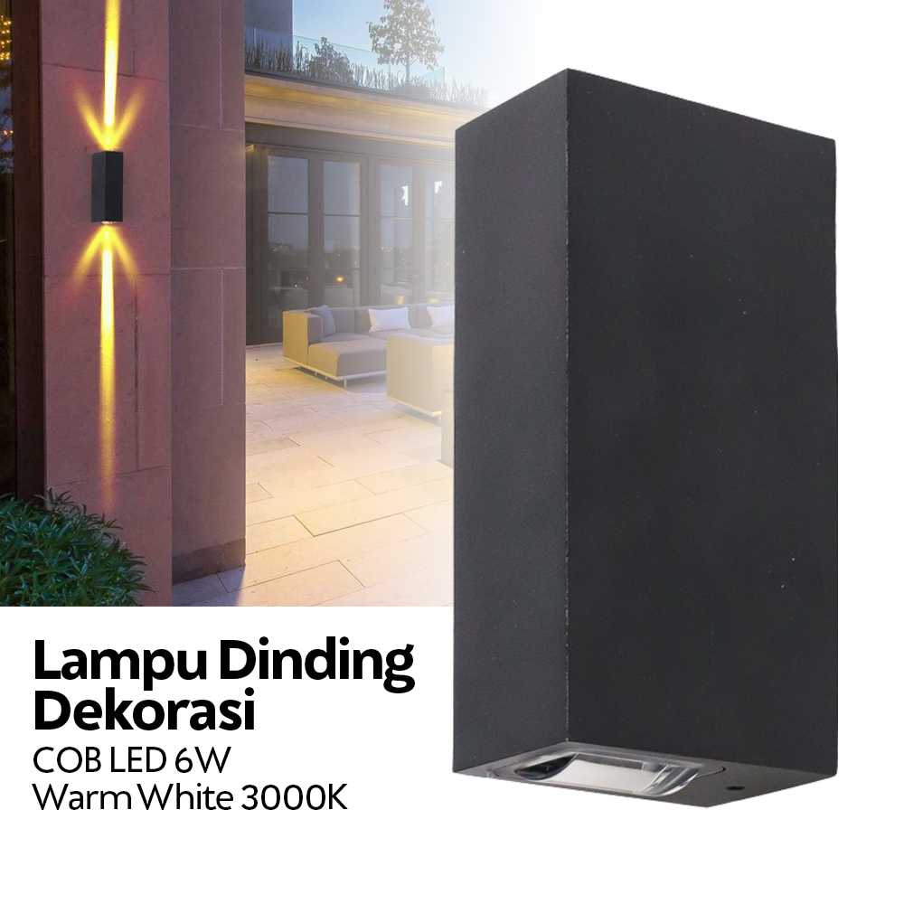 Jual TaffLED Lampu Hias Outdoor Lamp Aluminium COB LED 6W Warm