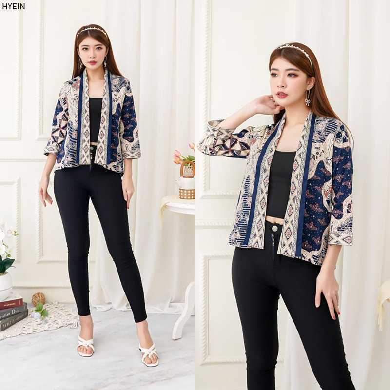 Jual Evercloth Hyein Blazer Batik Wanita Outer Batik Rompi