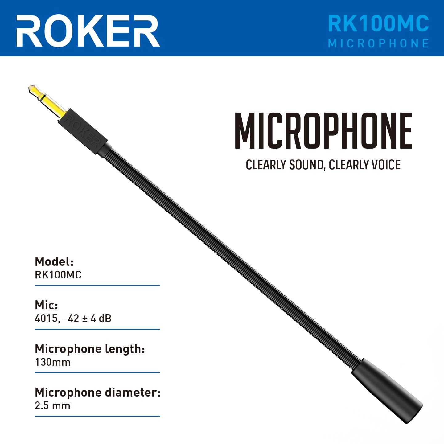 Jual Microphone Roker RK100MC Clearly Sound, Cleary Voice