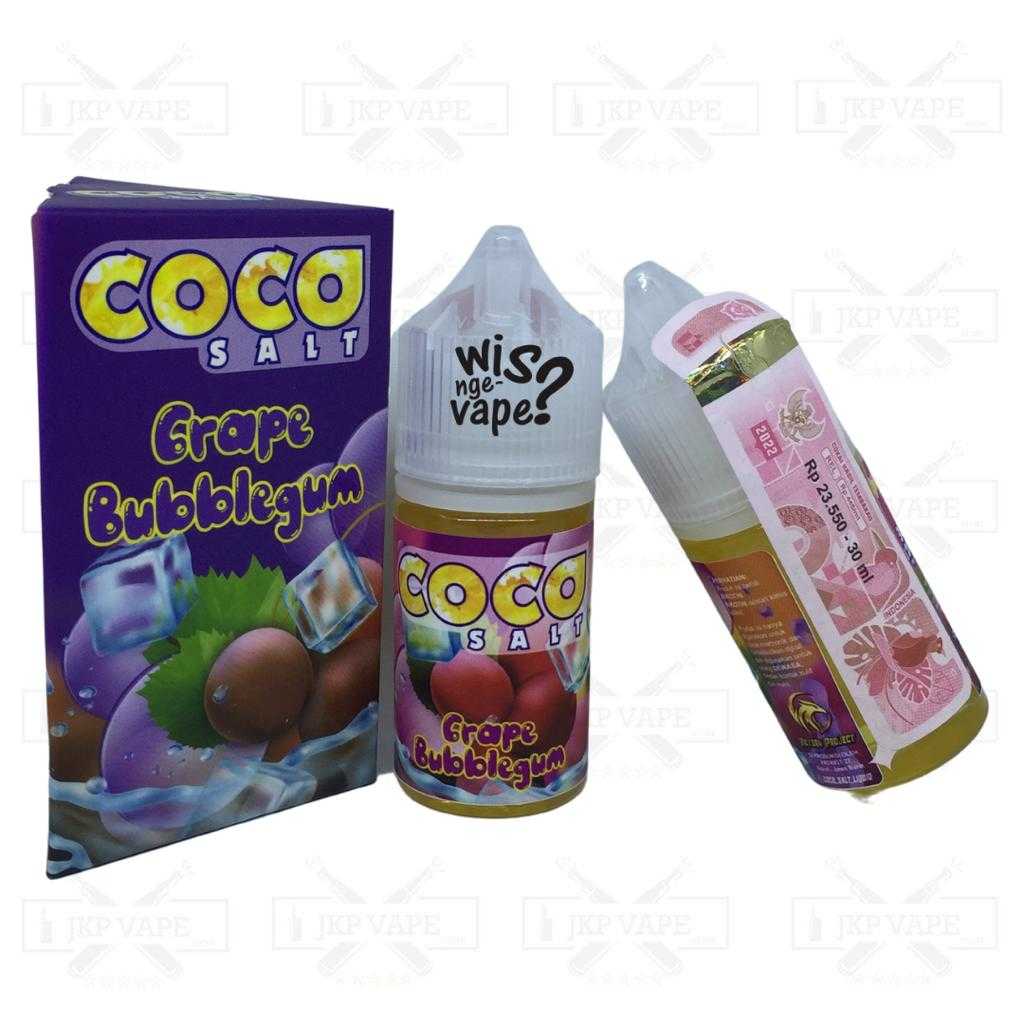 Jual COCO Salt Grape Bubblegum 30ml - Liquid Vape By Victory