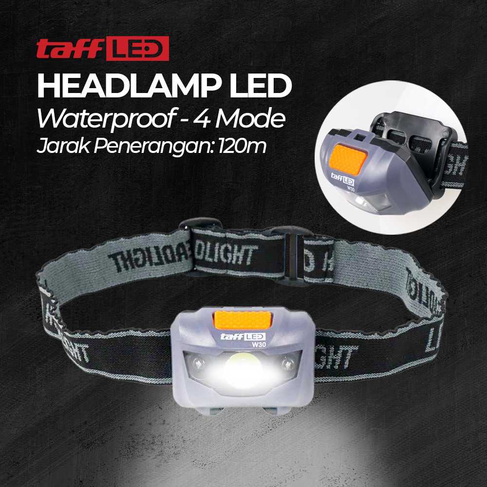 Jual TaffLED Senter Kepala Headlamp LED Flashlight White and Red