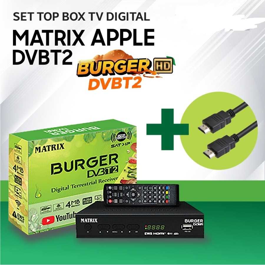 Jual Set Top Box Matrix Burger DVBT2 STB Antena TV Digital - STB