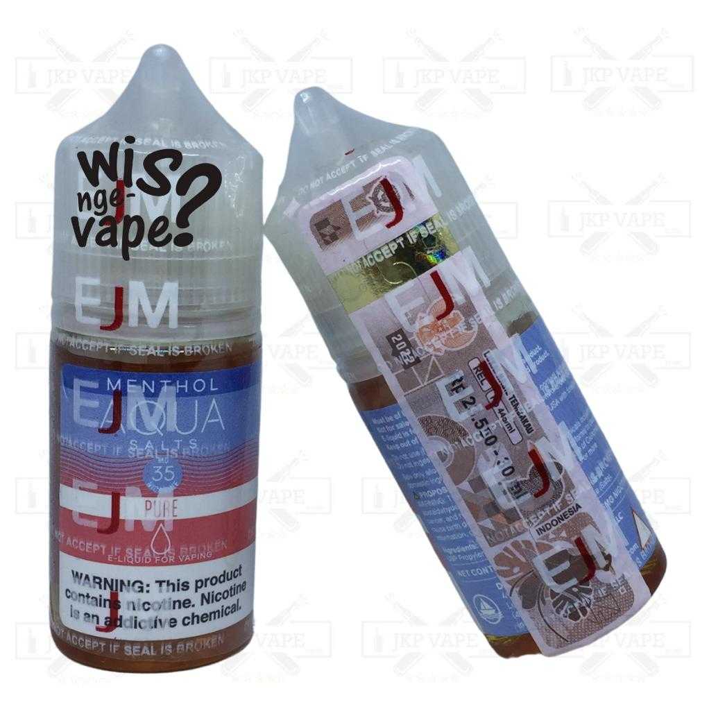 Jual AQUA Pure Ice Menthol 30ml - Salt Nic Liquid Vape By EJM