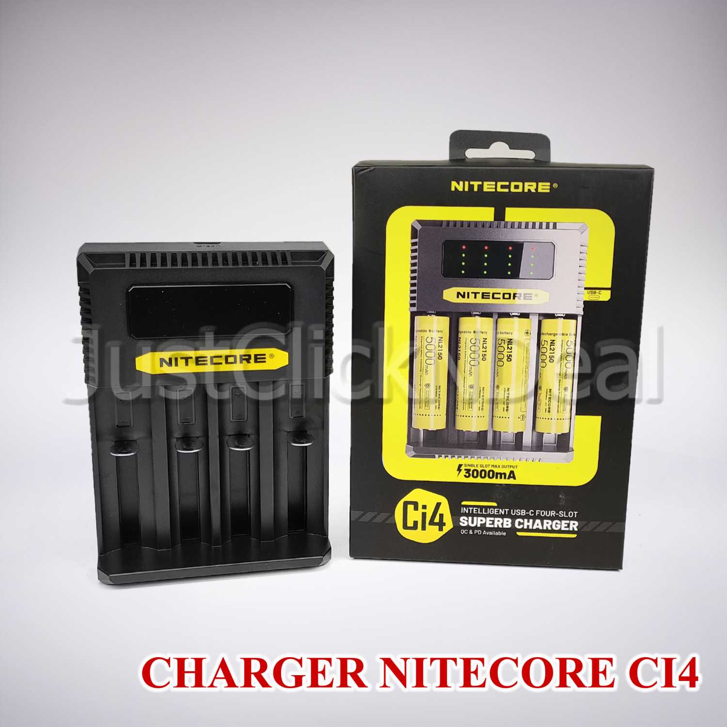 Jual Nitecore CI4 3A USB C Quick Fast Charger Baterai 18650
