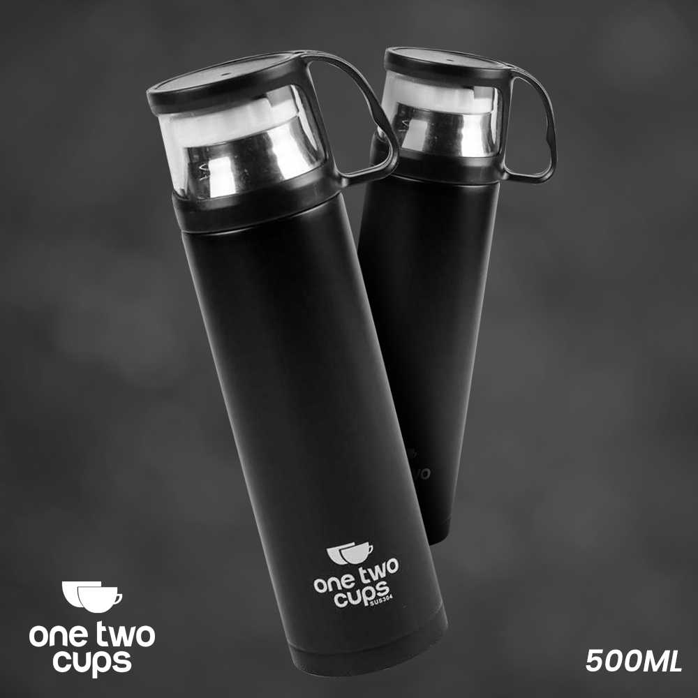 Jual One Two Cups Botol Minum Termos Air Panas Dingin with Cup