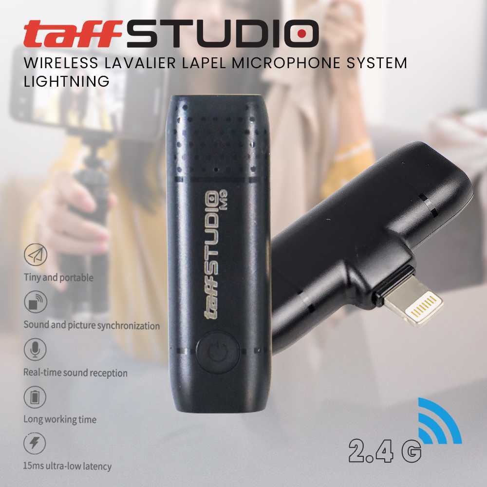 Jual TaffSTUDIO Wireless Lavalier Lapel Microphone System