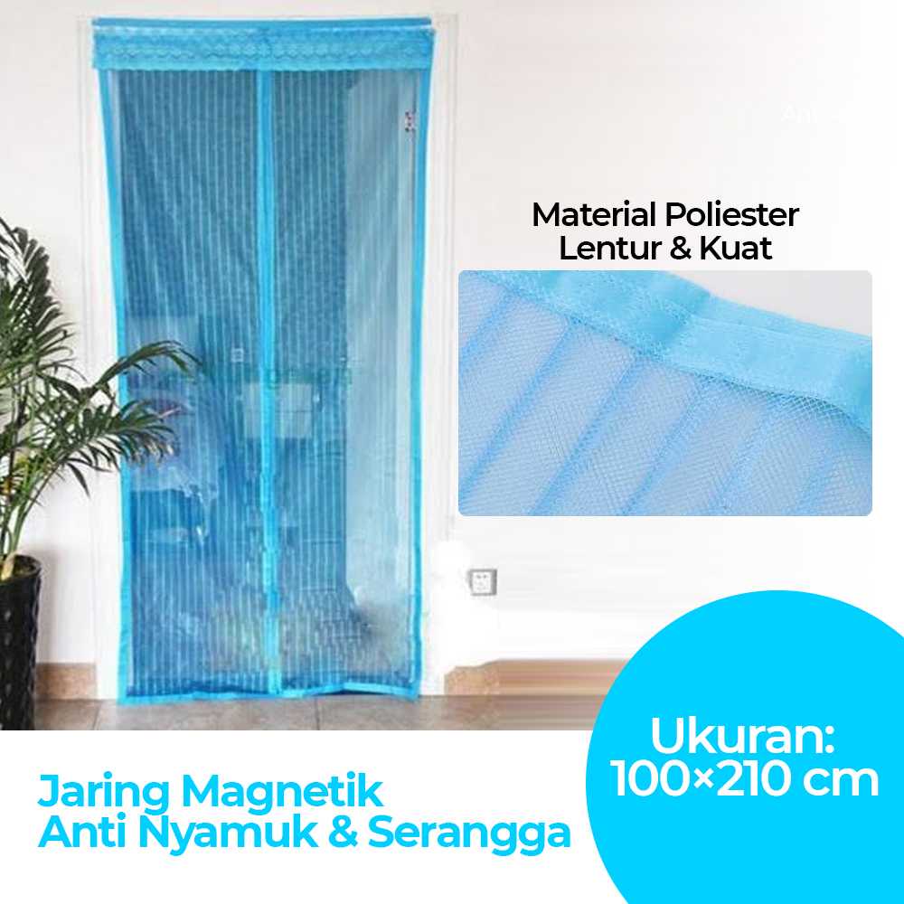 Jual TaffHOME Tirai Pintu Jaring Magnetik Anti Nyamuk Mesh Net
