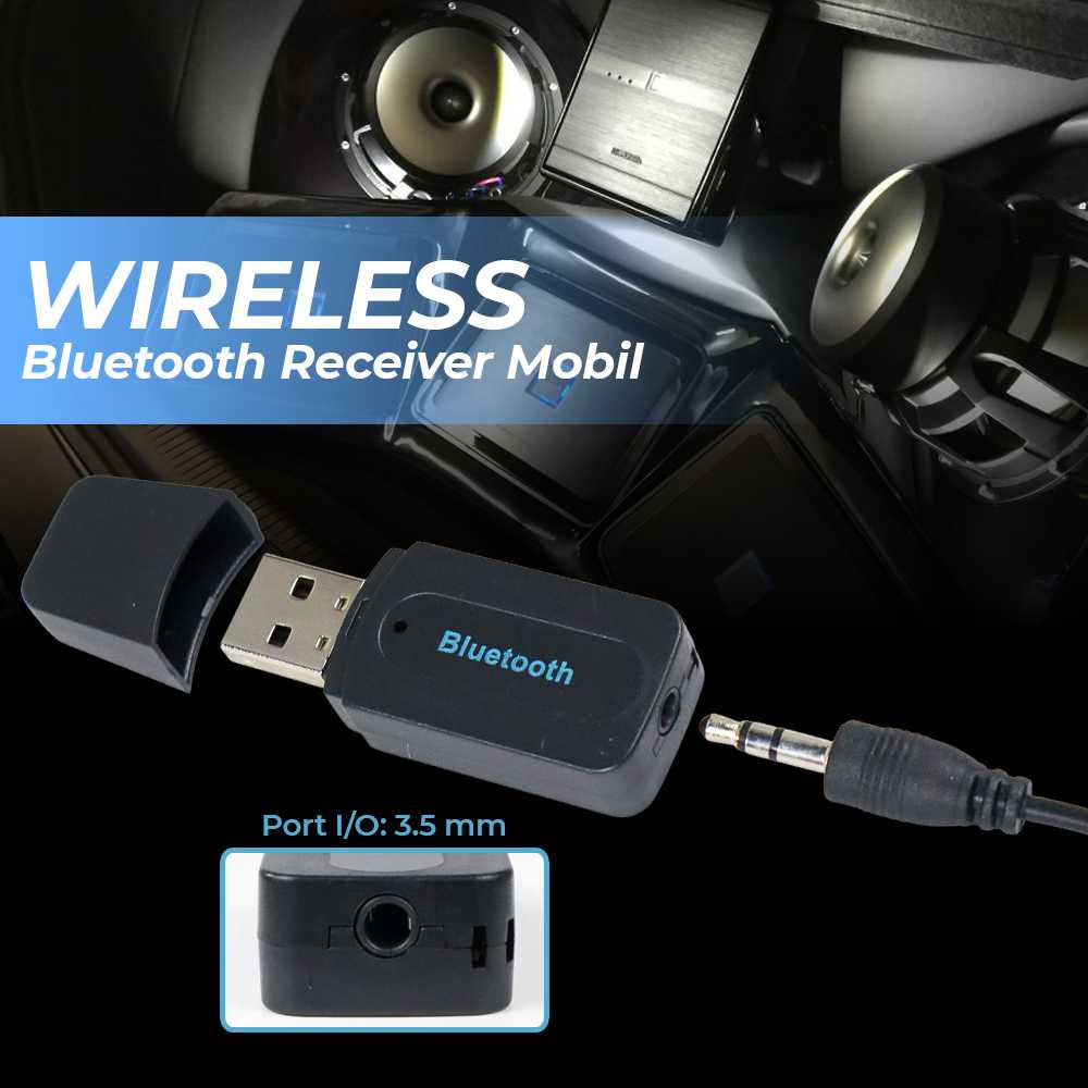 Jual Penerima Sinyal Wireless Bluetooth Receiver Mobil 3.5mm
