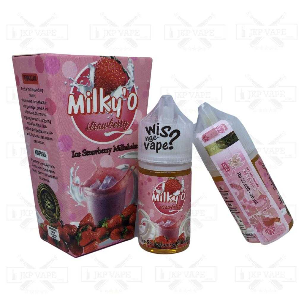 Jual Milky O Ice Strawberry Milkshake 30ml - MilkyO Salt Nic