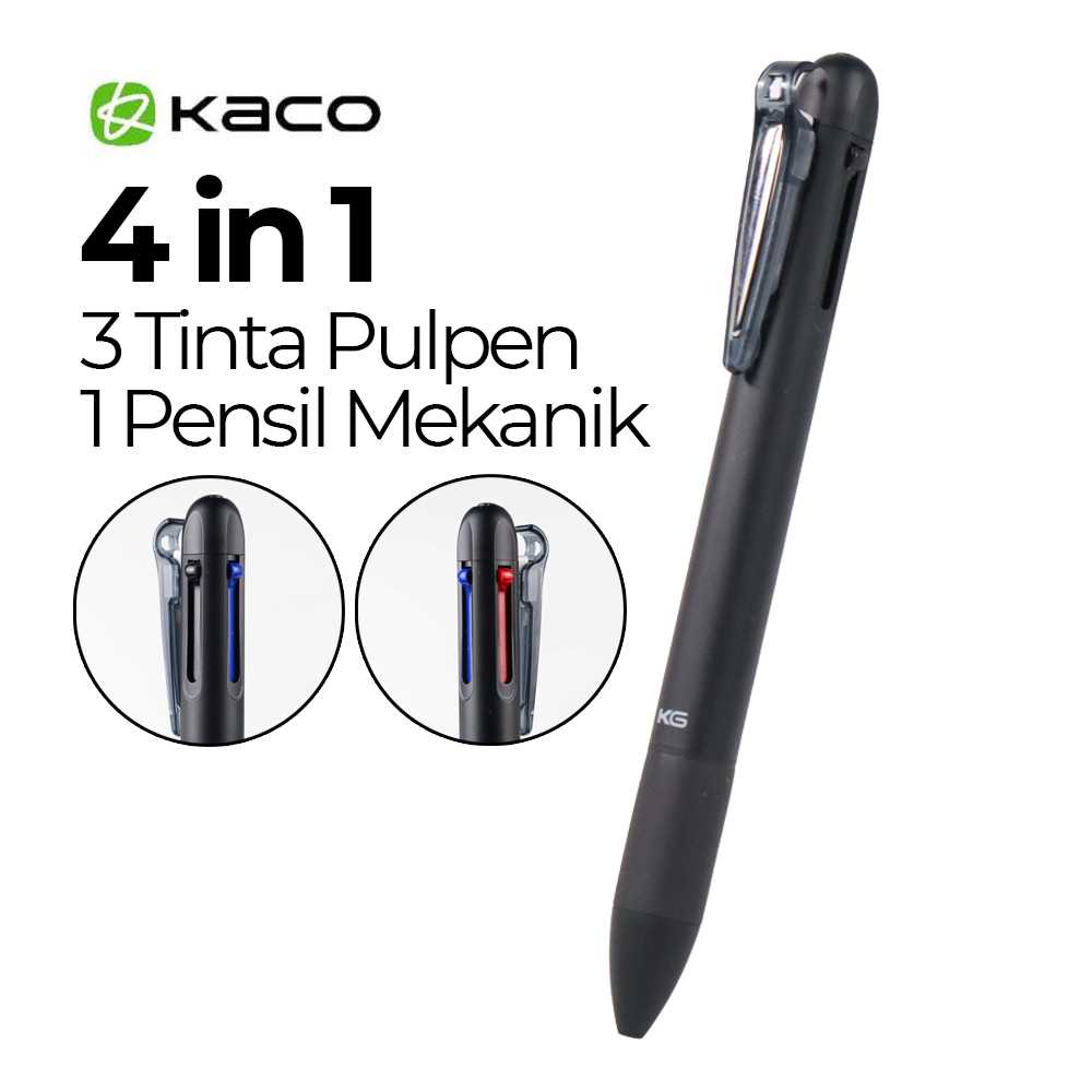 Jual Kaco MODULE 4 in 1 Pena Black Blue Red Ink0.5mm with Pensil