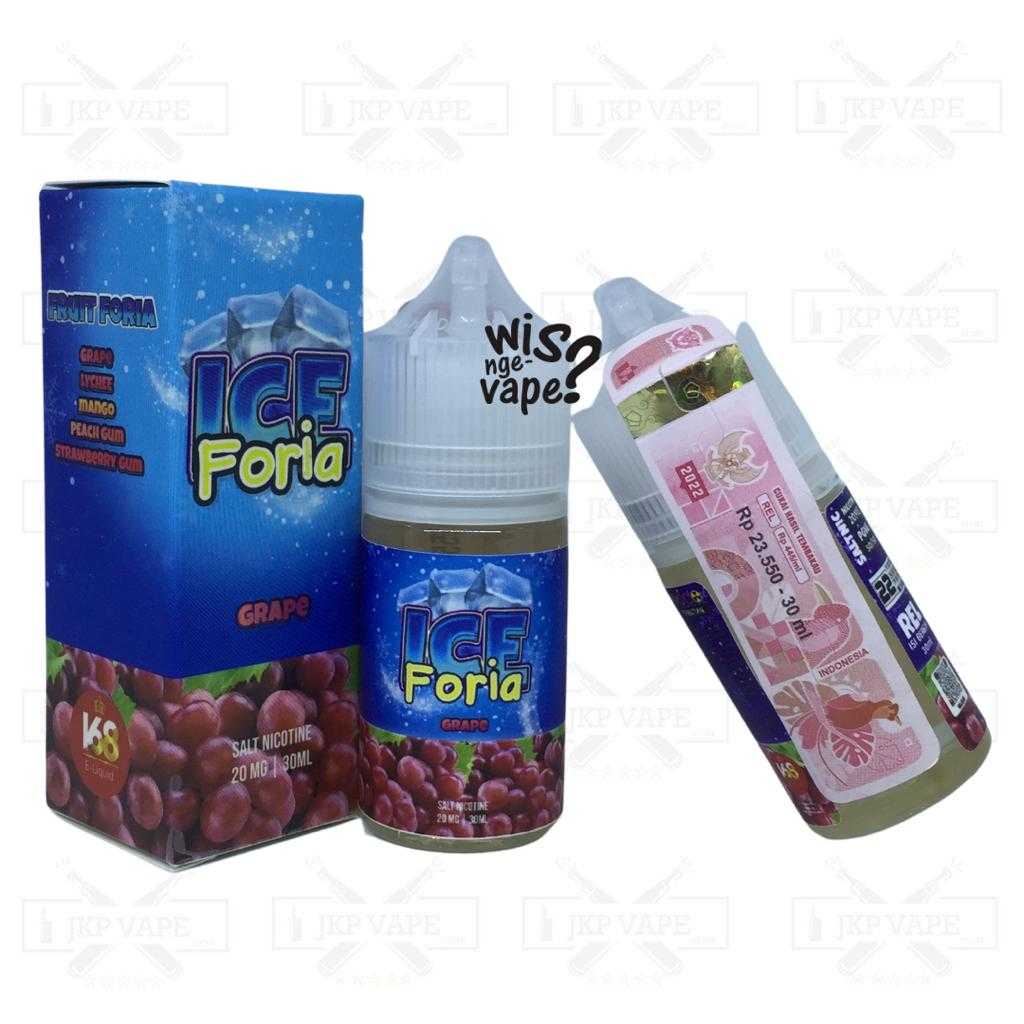 Jual Iceforia Grape 30ml - Ice Foria Salt Nic Liquid Vape By