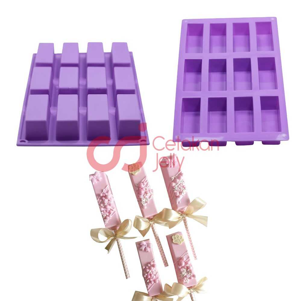 Jual CJ Cetakan Silikon Cake Puding Jelly Coklat Box Persegi
