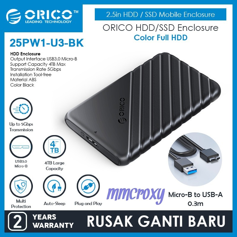 Jual Orico 25PW1-U3 Casing Hardisk External HDD Enclosure Case