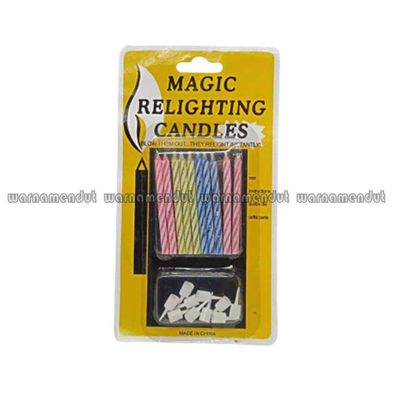 Jual Lilin ulang tahun dpt menyala kembali magic relighting