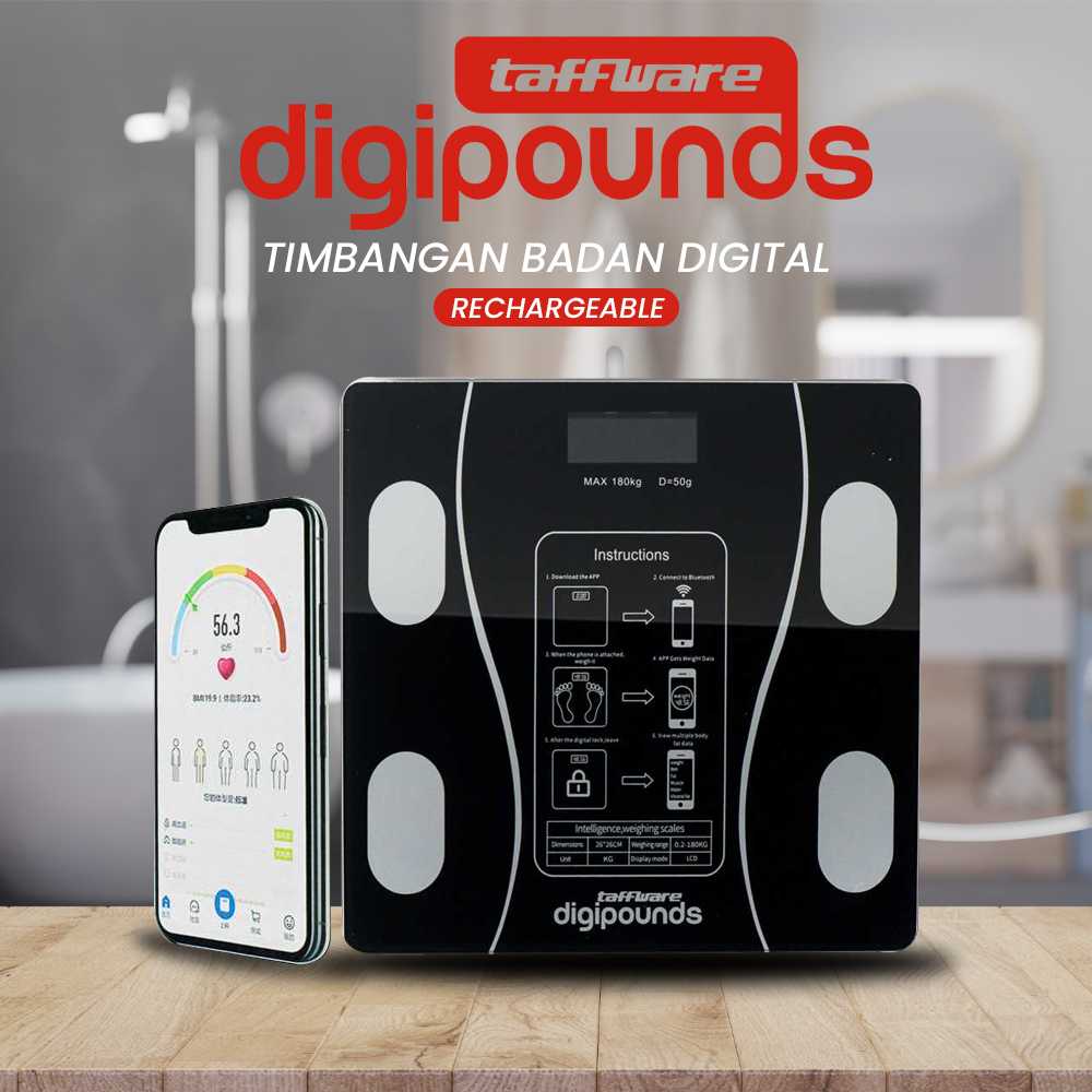 Jual Taffware Digipounds Timbangan Badan Digital Scale | Jakmall.com