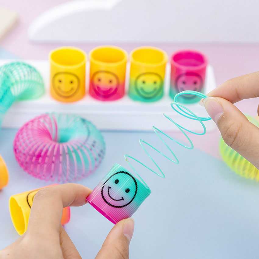 Jual Mini Smiley Rainbow Spring Mainan Per Pegas Spiral Klasik