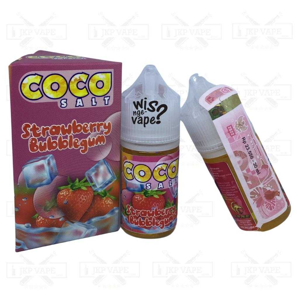 Jual COCO Salt Strawberry Bubblegum 30ml - Liquid Vape Victory