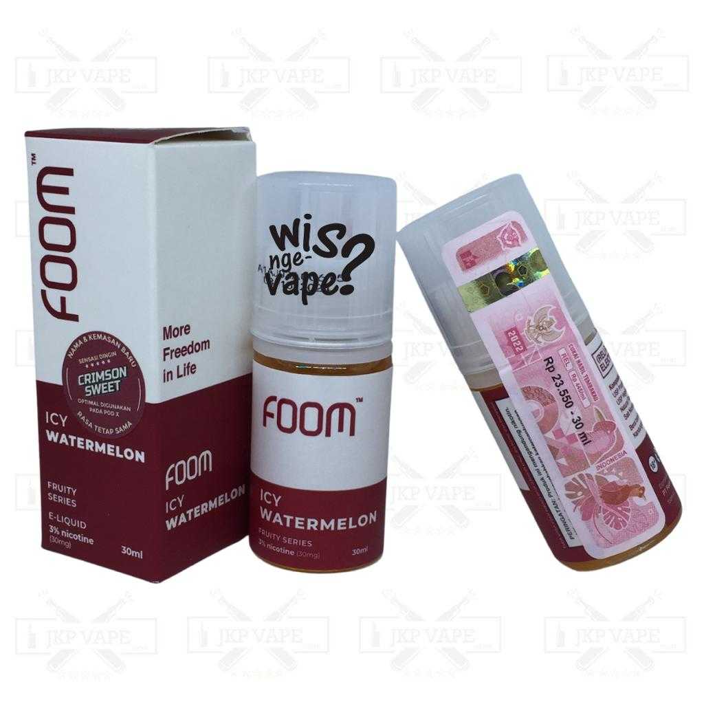 Jual Foom Icy Watermelon 30ml - Crimson Sweet Liquid Fruity Salt