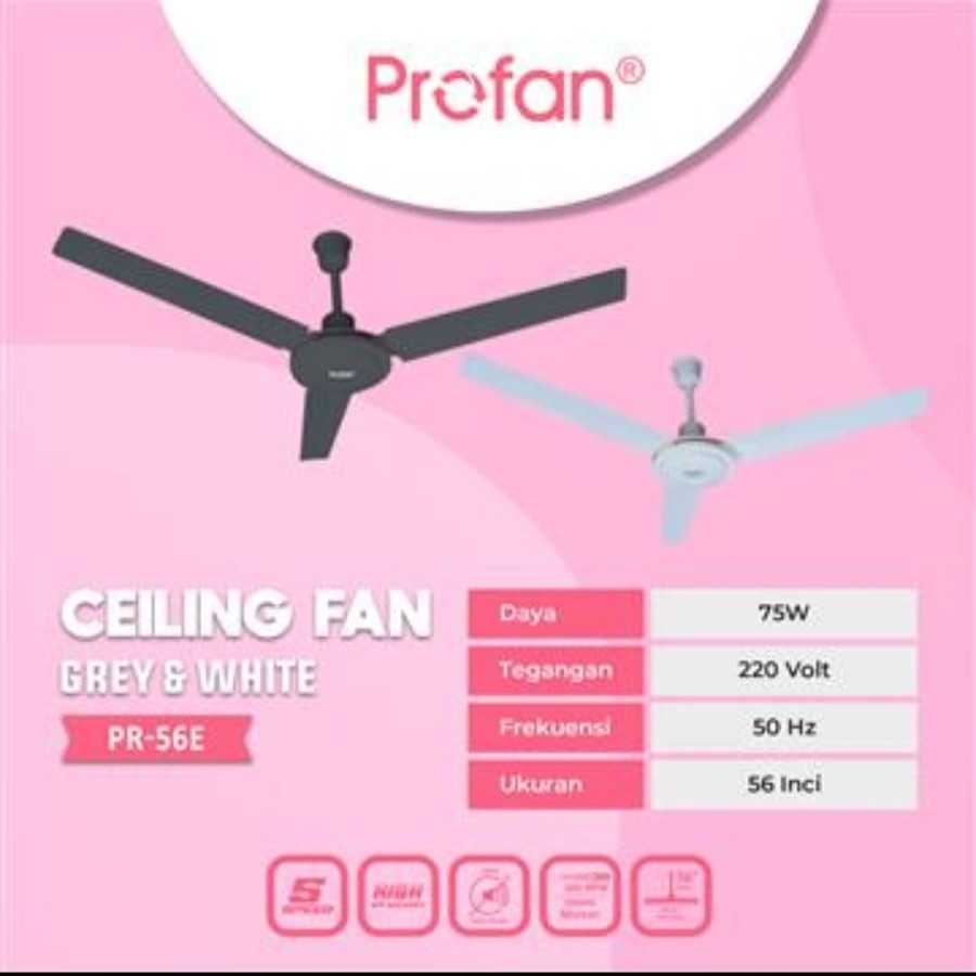 Jual kipas angin ceiling 56" profan / PLAFON FAN BESI 3 DAUN 56